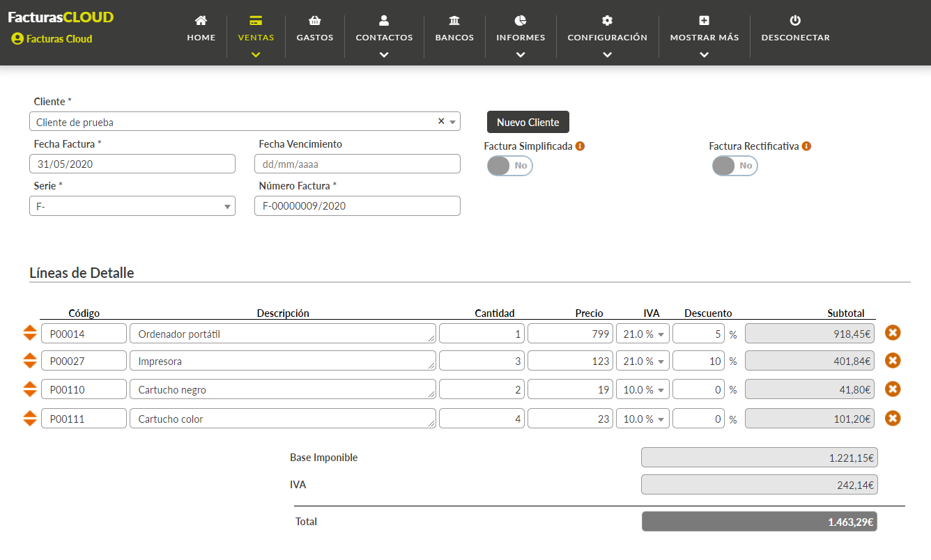Cómo hacer una factura | Facturas Cloud
